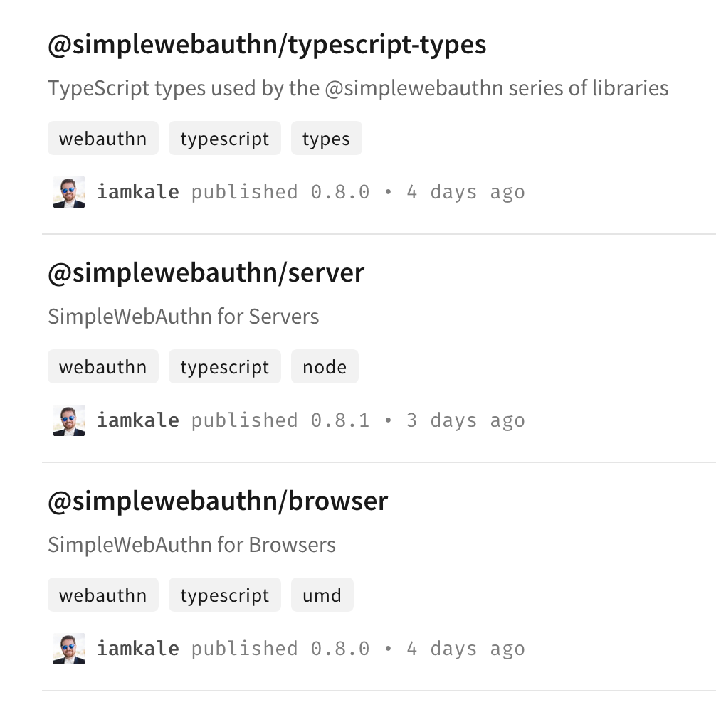 Improve findability · Issue #44 · MasterKale/SimpleWebAuthn · GitHub