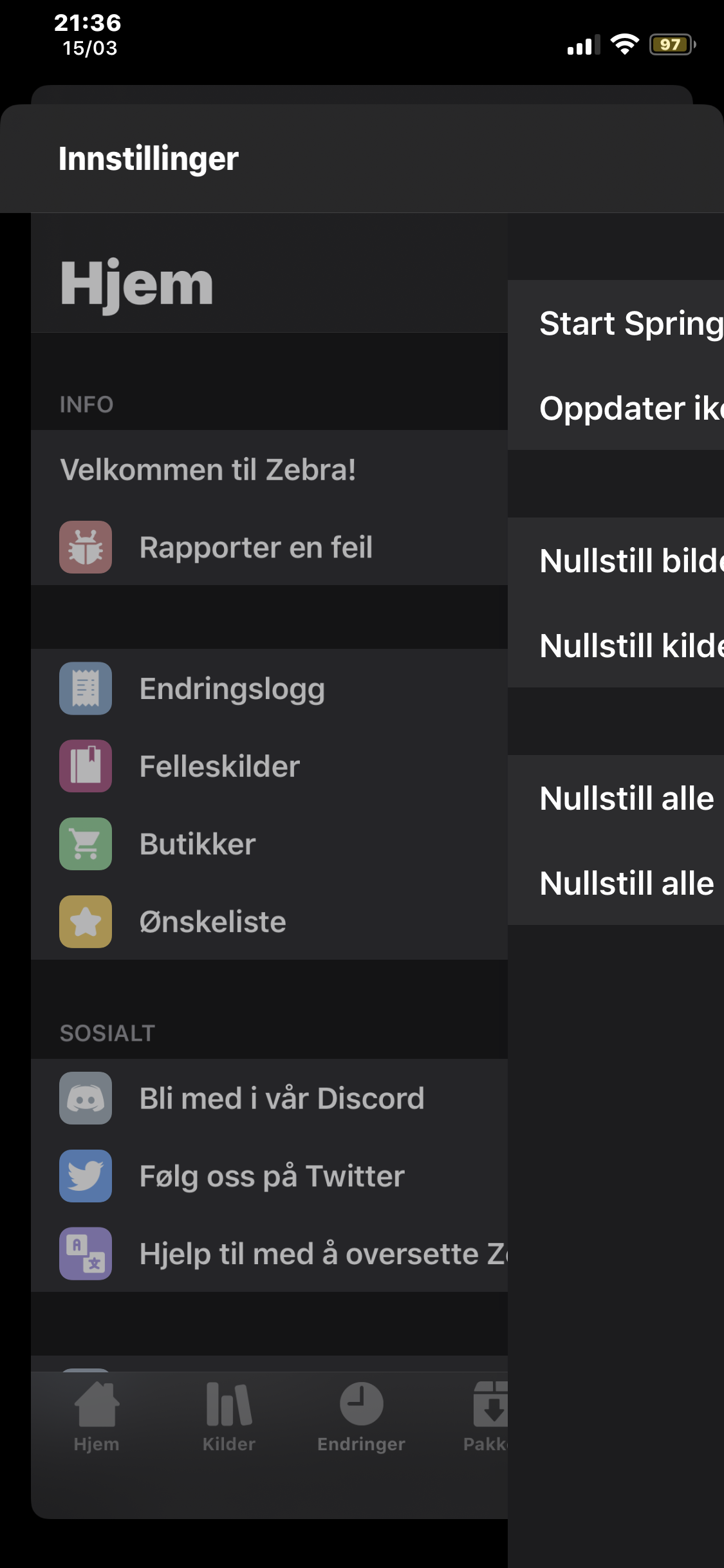 Weird settings freeze · Issue #977 · zbrateam/Zebra · GitHub
