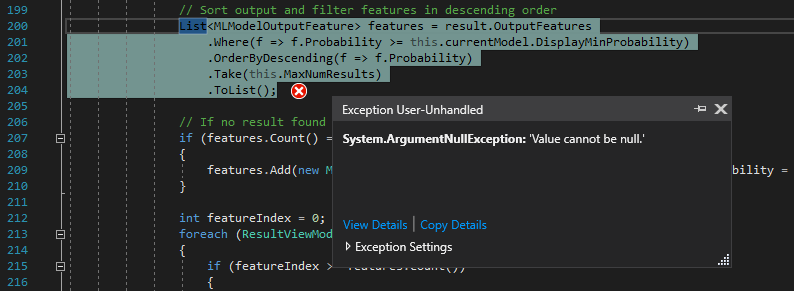 Value cannot be null error on very first run · Issue #7 · microsoft ...