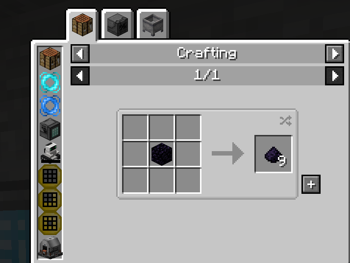 Obsidian dust crafting through crafting table · Issue #274 ...