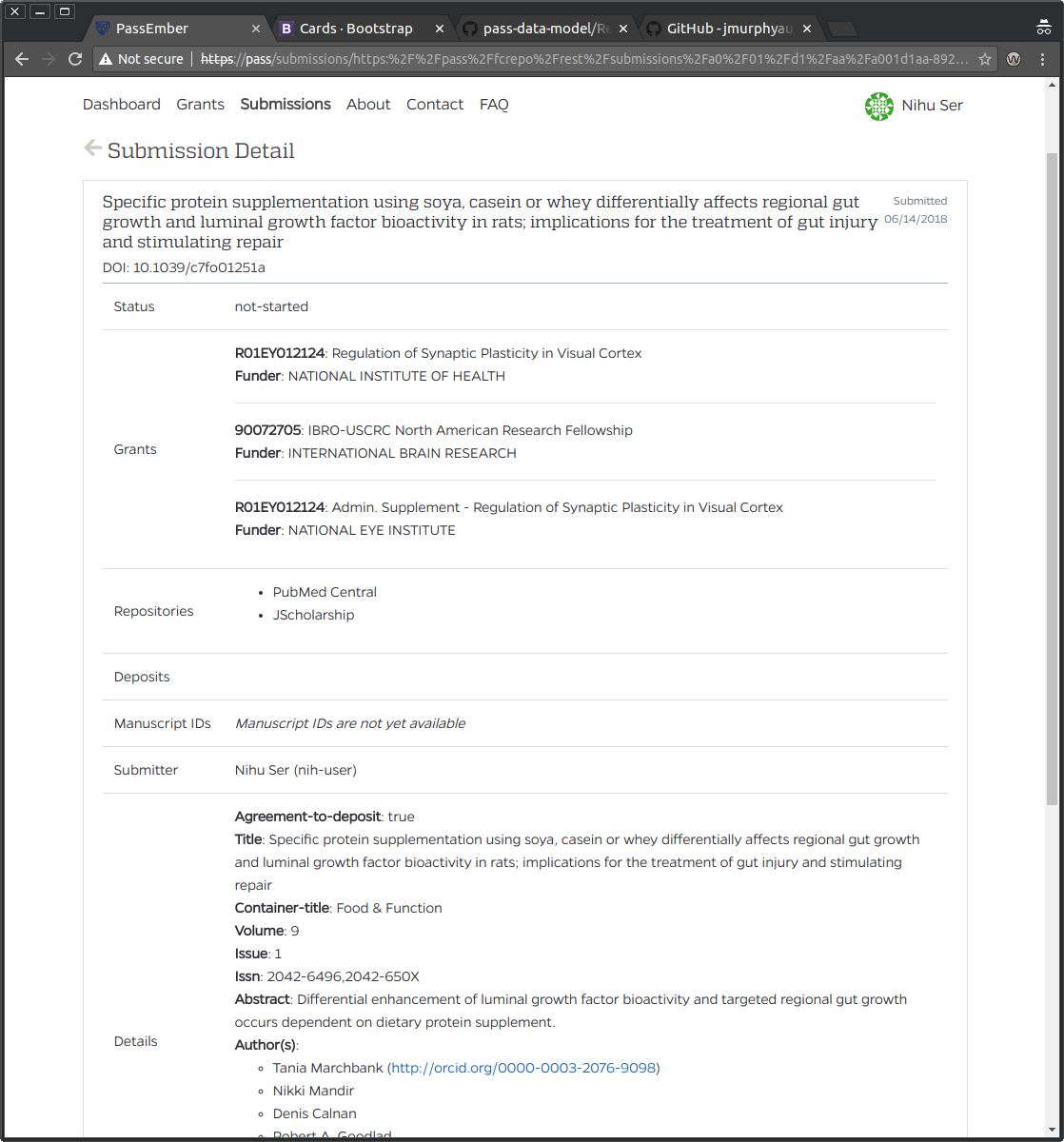 Consolidate information about repository, deposit and repoCopy in a view that make sense to user ...