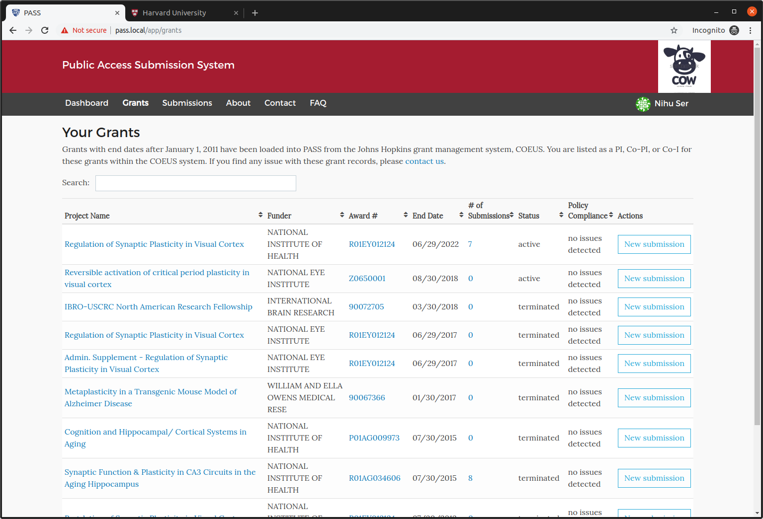 Apply Harvard Branding and UI elements to PASS UI · Issue #1013 · eclipse-pass/pass-ui · GitHub