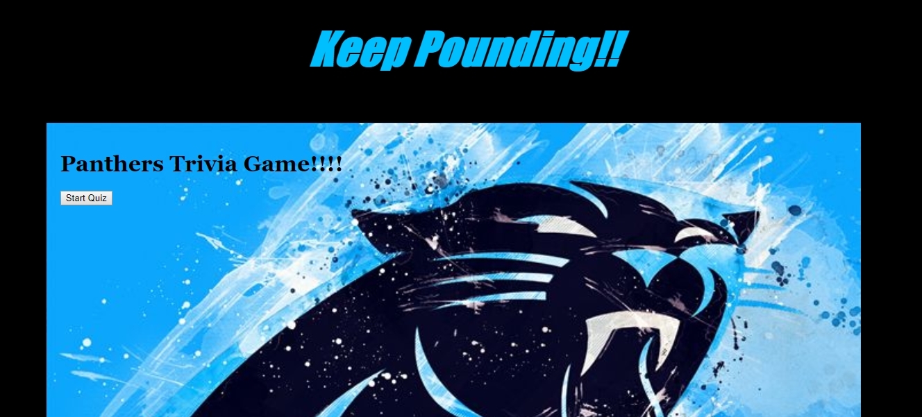 GitHub - Burtonpinckney/Trivia-game: Answer trivia questions about the Carolina Panthers in a ...