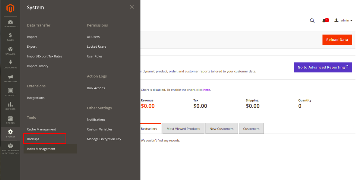 [Issue] Remove backup menu if the backup feature is disabled · Issue #29280 · magento/magento2 ...
