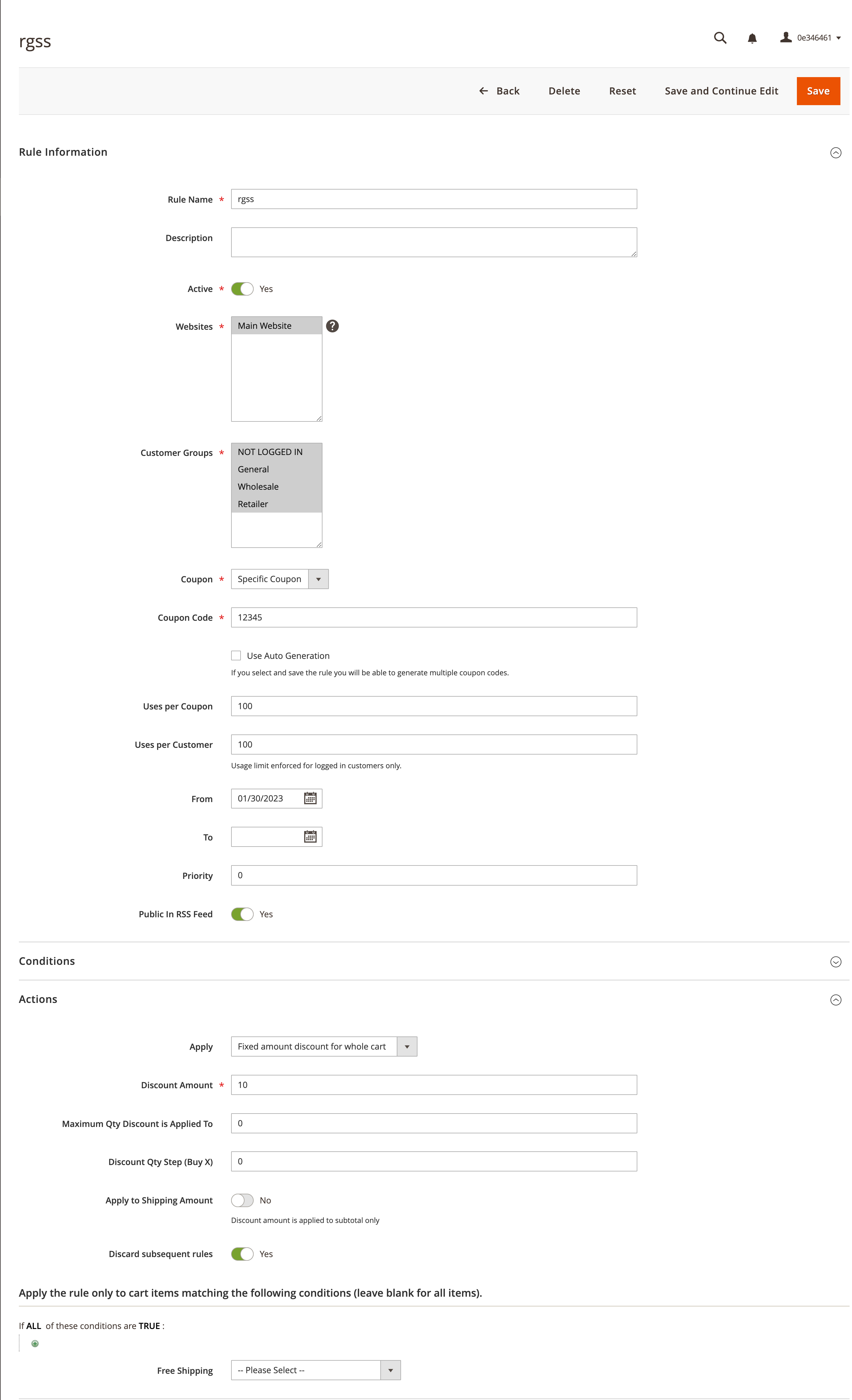 "Subtotal (Excl. Tax)" condition for Cart rule is not working for FREE Shipping · Issue #36760 ...