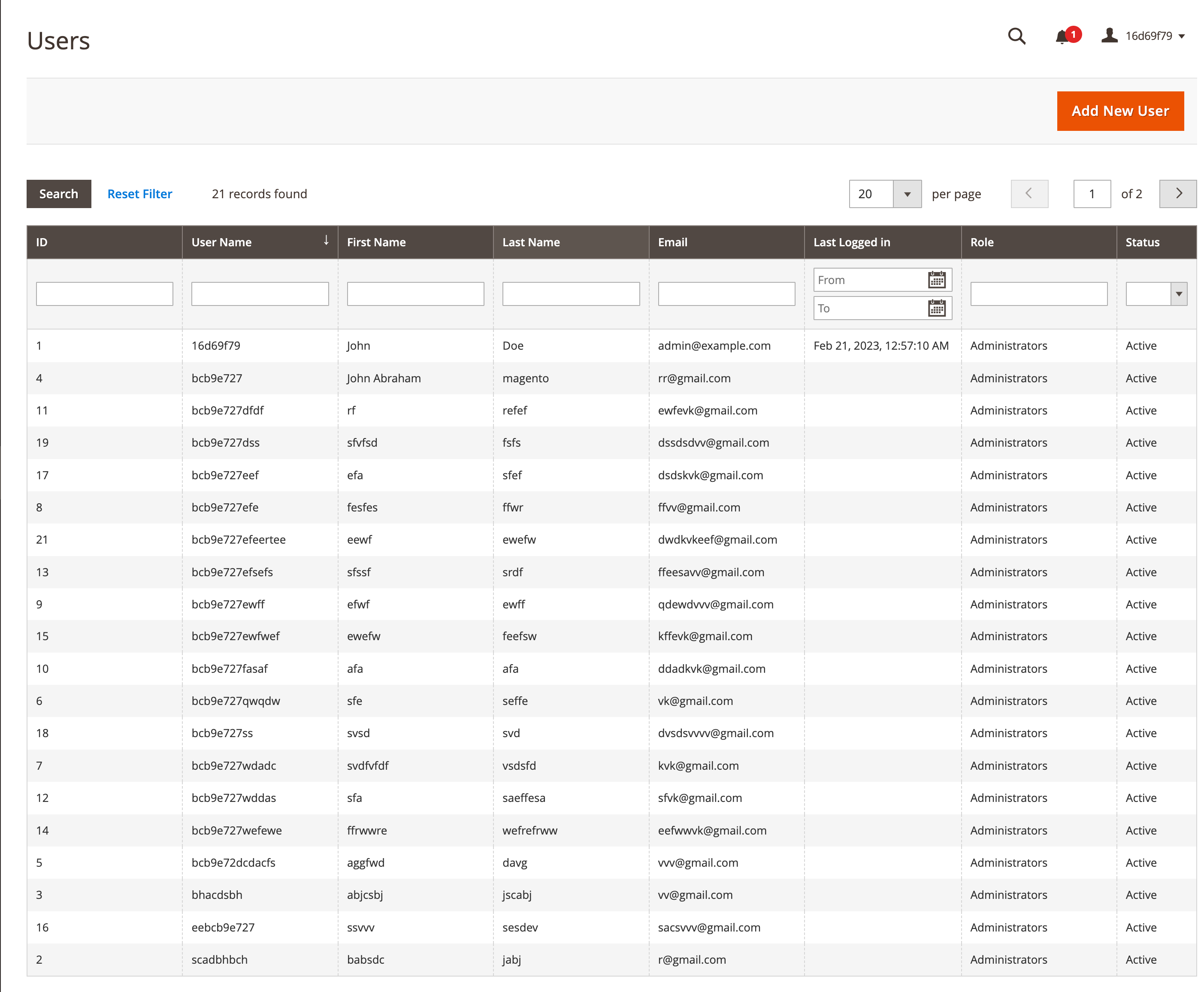User Role Page get error when choosing next page · Issue #36896 · magento/magento2 · GitHub