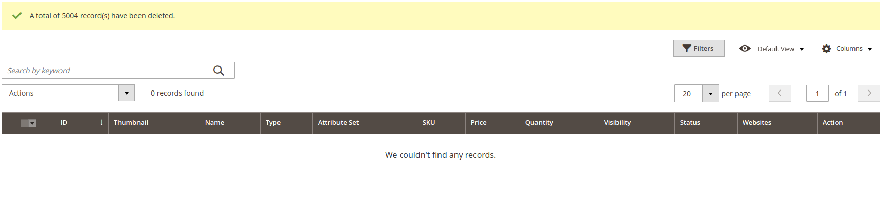 Magento 2.3.1 : All products can not delete from backend · Issue #23788 · magento/magento2 · GitHub
