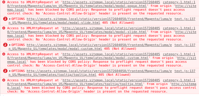 Not possible to serve static content from different domain due to ...