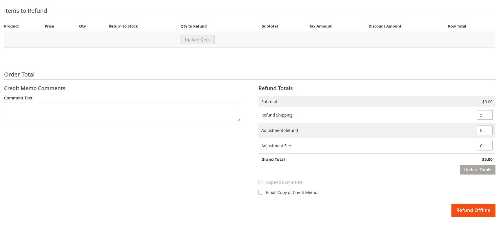 Bundle Creditmemo zero quantity bug · Issue #12074 · magento/magento2 · GitHub