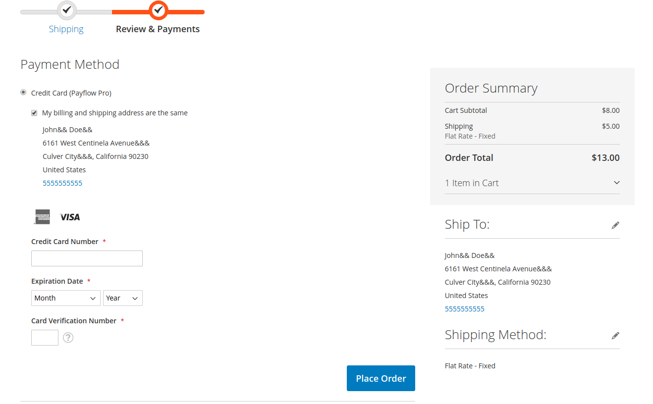 Ampersands '&' break credit card transactions; Paypal Payflow Pro · Issue #25274 · magento ...