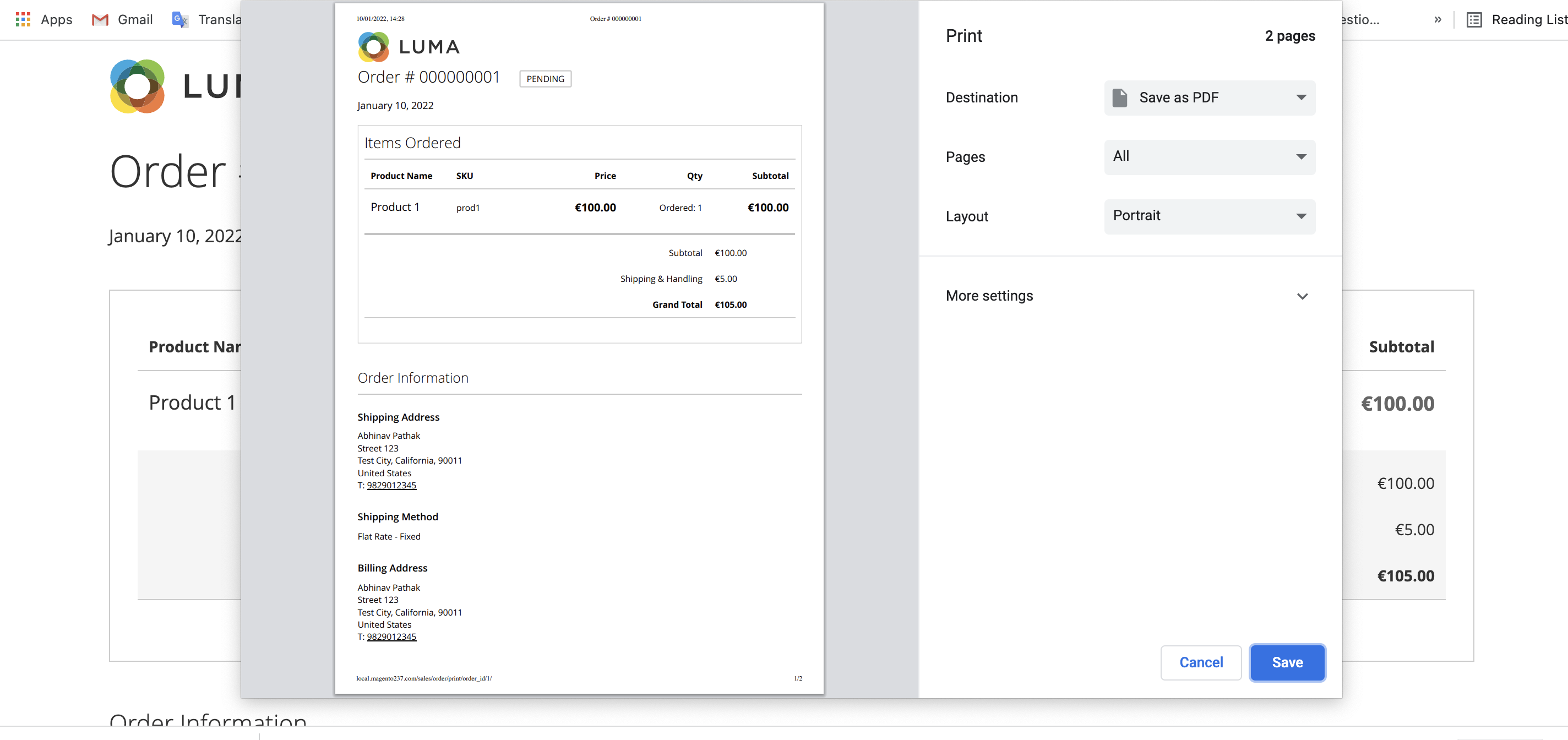 The default luma logo is shown on frontend order print page · Issue ...