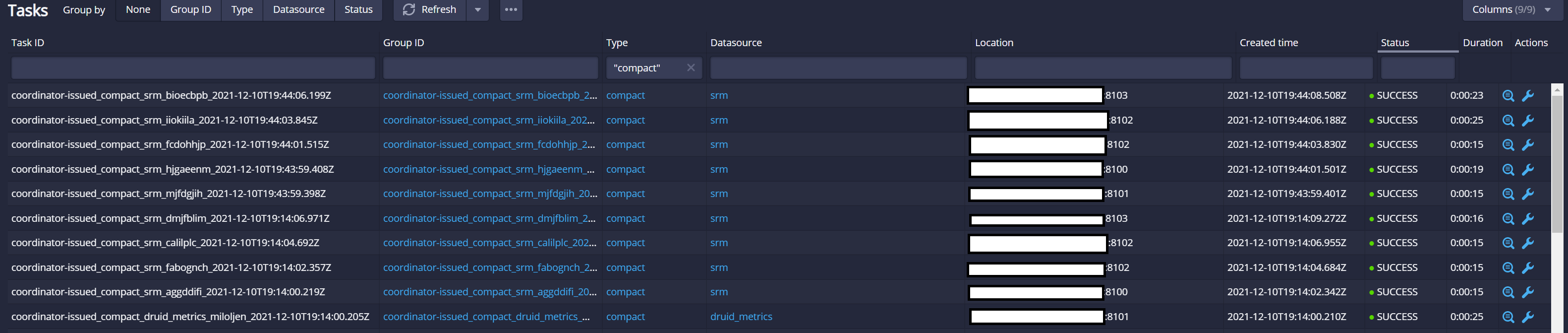 Auto Compaction Tasks Unexpectedly Running in Parallel (maxNumConcurrentSubTasks=1) · Issue ...
