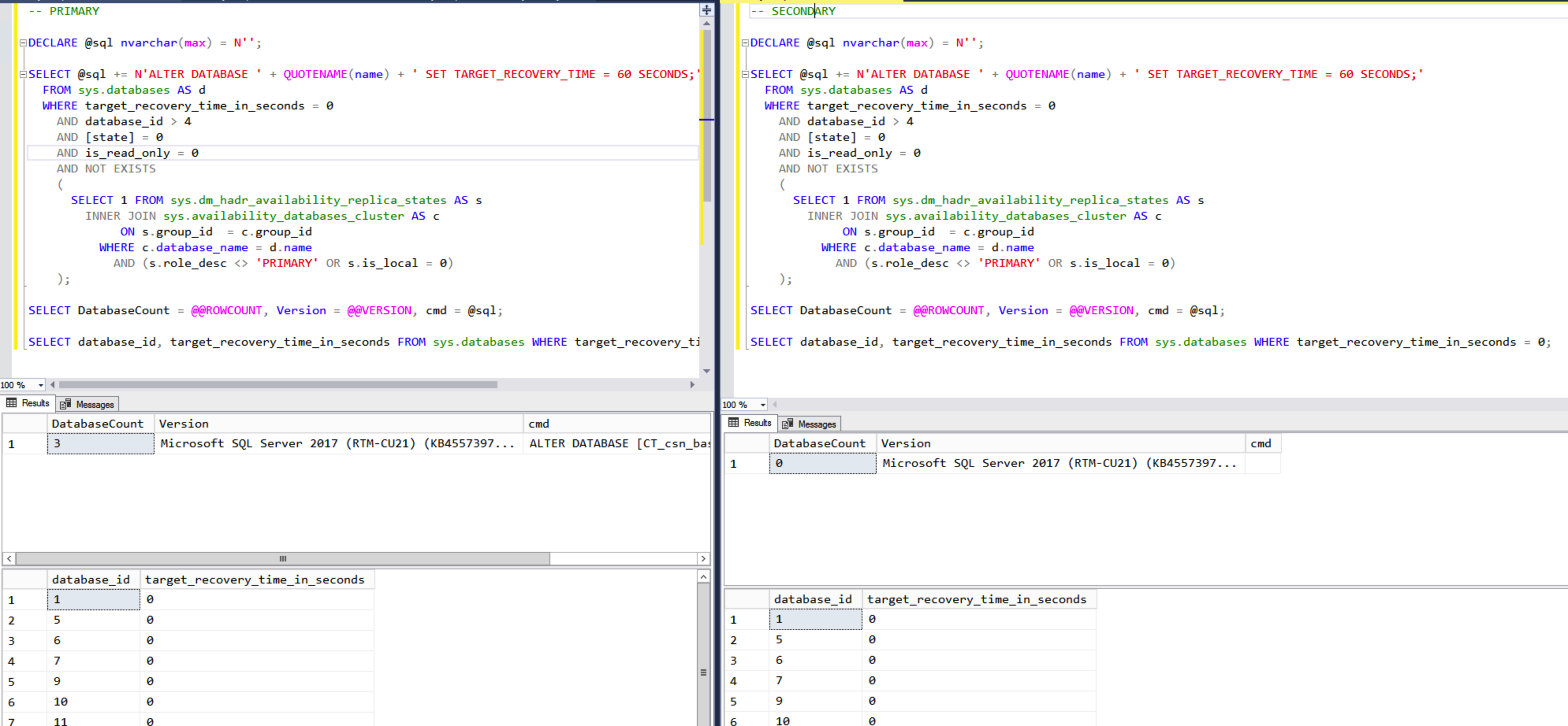 Remove Recovery Interval Not Optimal on HADR instances · Issue #3031 ...