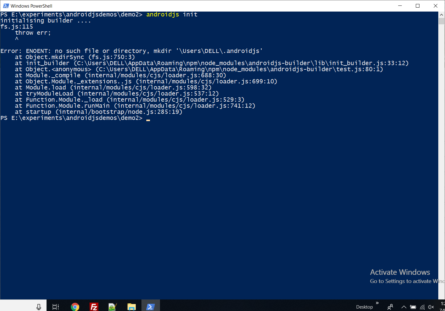 New Builder Not Generating Any Project · Issue 42 · Android Js Androidjs · Github