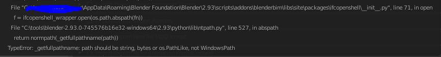 path error · Issue #1370 · IfcOpenShell/IfcOpenShell · GitHub