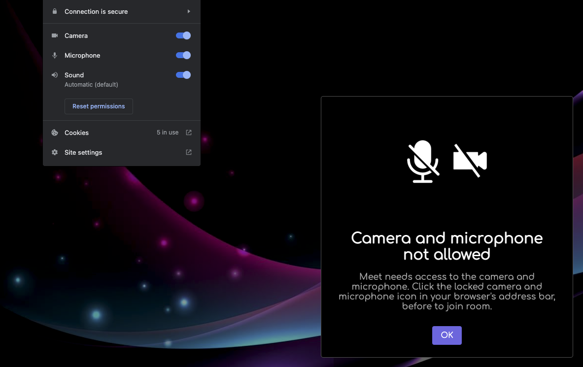 camera and microphone are not recognized · Issue #141 · miroslavpejic85/mirotalk · GitHub