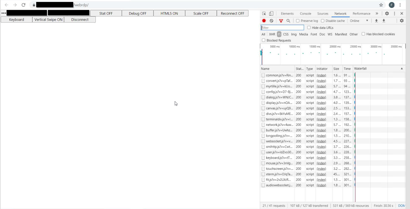White screen when connecting to RDP · Issue #169 · cedrozor/myrtille · GitHub