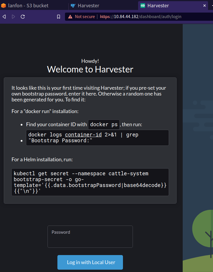 [FEATURE] login page of bootstrap password · Issue #1362 · harvester/harvester · GitHub