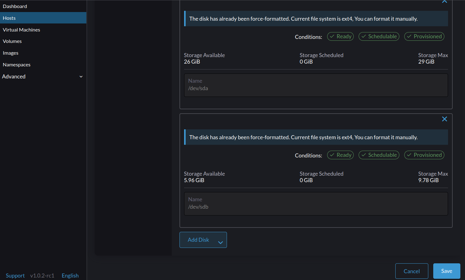[BUG] Changing mount point of an extra disks leads to not ready ...