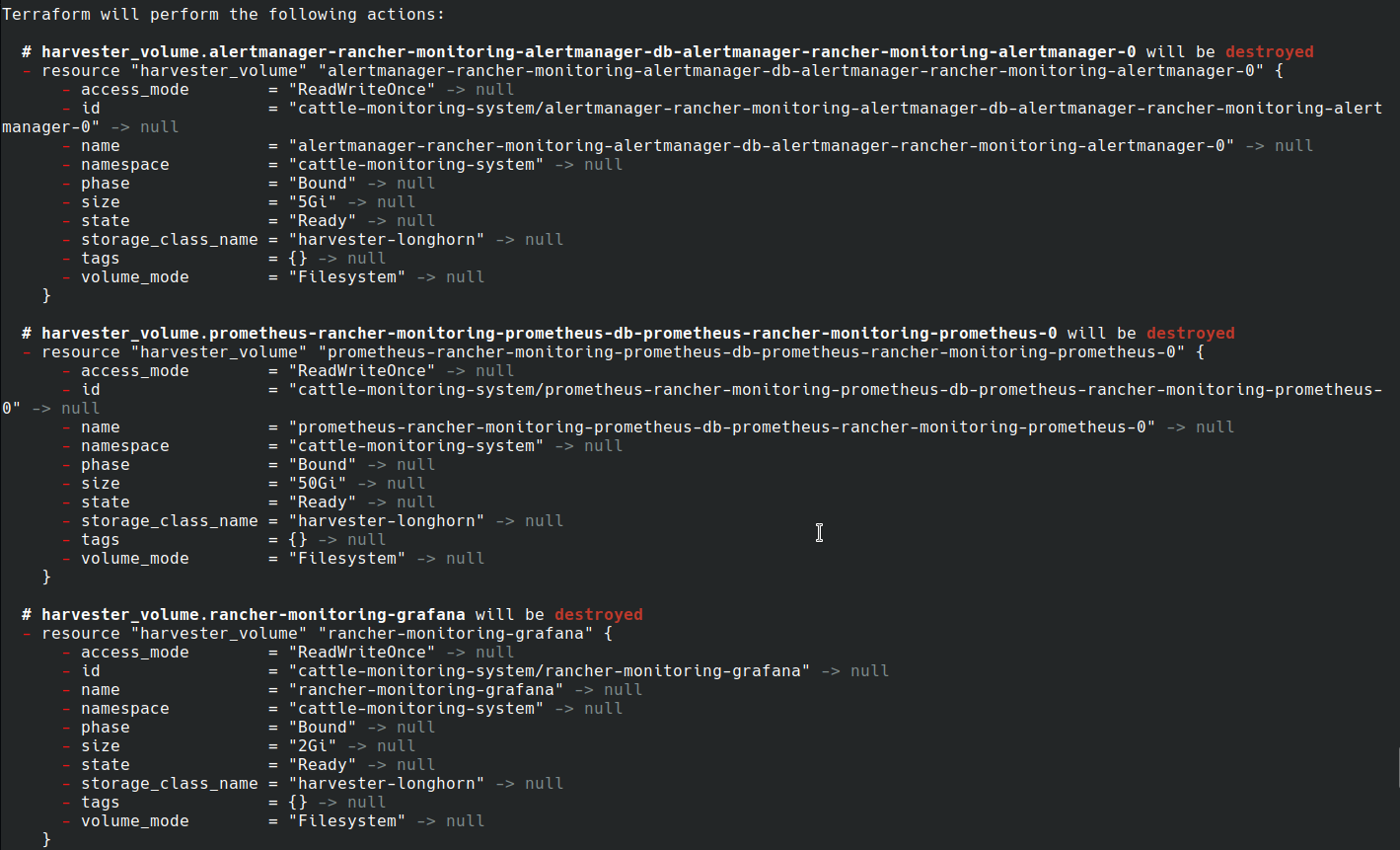 [BUG] Terraformer export unexpected volumes · Issue #2979 · harvester/harvester · GitHub