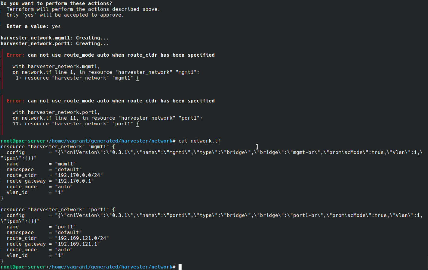 [BUG] exported tf from Terraformer unable to apply on another cluster · Issue #2958 · harvester ...