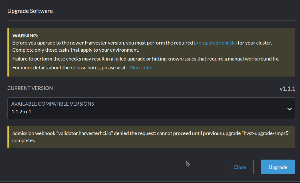Backport V11 Bug No Error Displayed When Upgrading To Use An Invalid Download Url · Issue