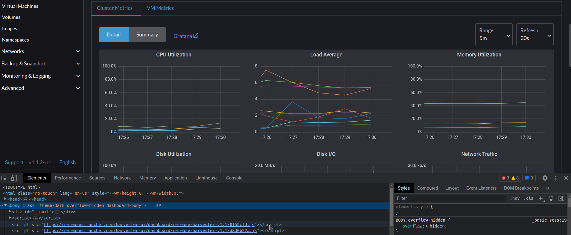 [BUG] Grafana monitor metric is not visible · Issue #3537 · harvester/harvester · GitHub