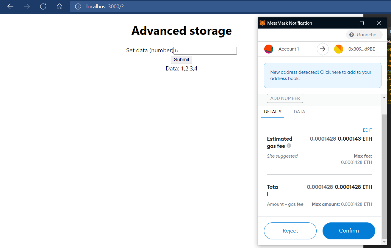 GitHub - theblock-dev/AdvanceStorage: react app interact with Smart contract, sves data on ...
