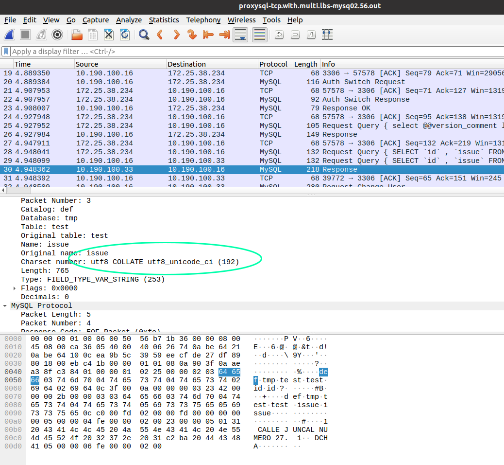 ProxySQL is not always honoring charset · Issue #3179 · sysown/proxysql · GitHub