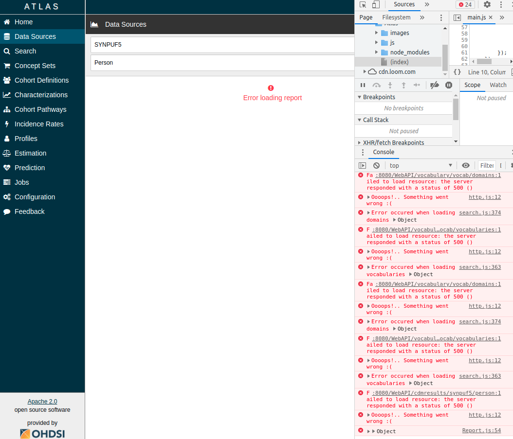 WebAPI 404 Not Found and Unable to connect to an instance of the WebAPI · Issue #1879 · OHDSI ...
