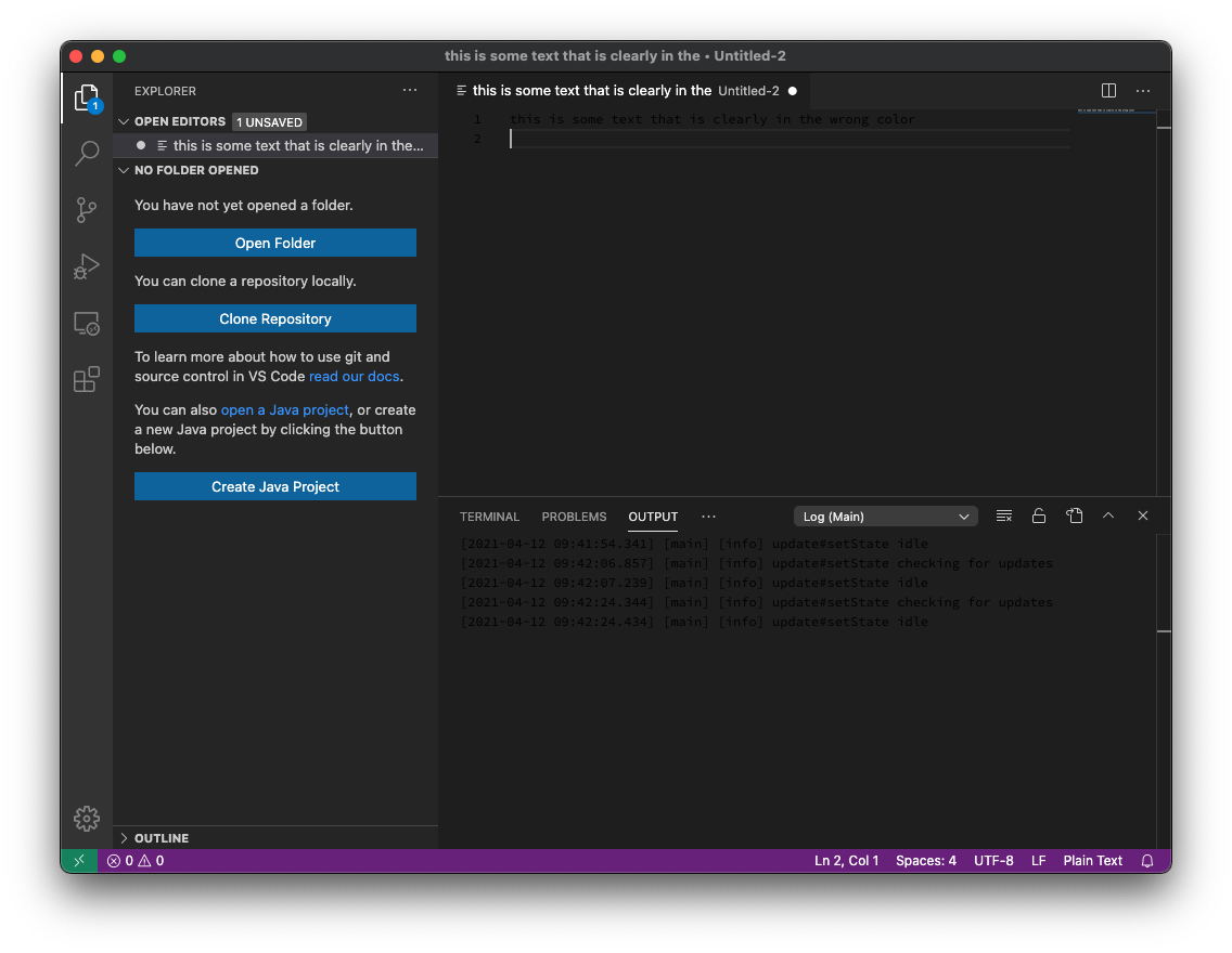 Text appears only in black · Issue #121102 · microsoft/vscode · GitHub
