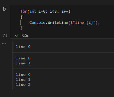 Console.WriteLine appears to print previous calls to Console.WriteLine ...