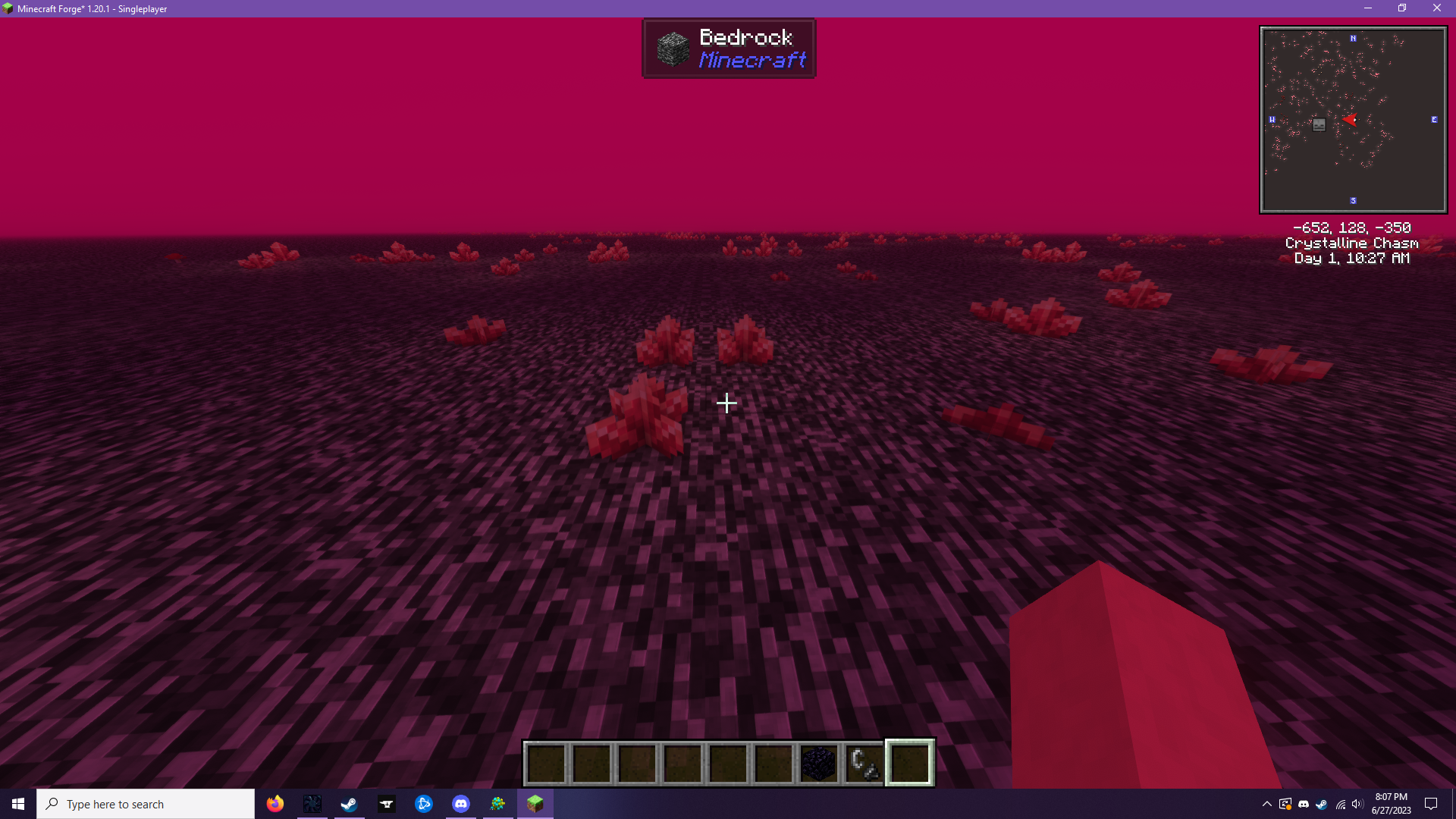 [1.20.1] Rose Quartz Buds and Undergrowth Trees, Grass and Mushrooms generate on the roof of the ...