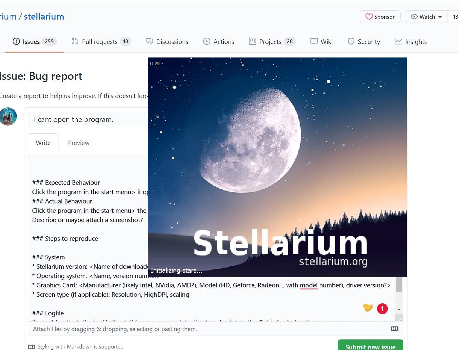 I cant open the program. · Issue #1475 · Stellarium/stellarium · GitHub