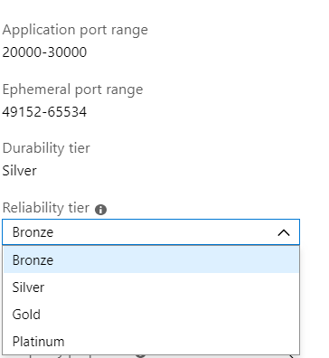 Failed to change reliability tier through azure portal but succeeded ...