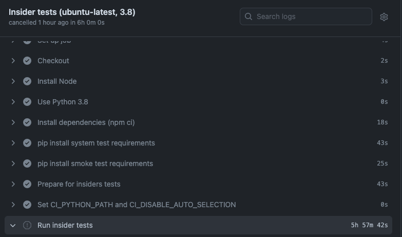 Insiders Tests In Python Extension Are Taking 6 Hours To Resolvetime Out Due To Jupyter Issues