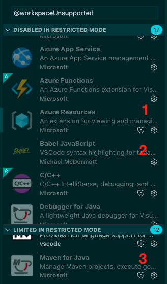Filtering of extensions that were disabled manually when in restricted ...
