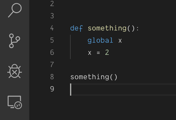 global keyword not highlighted · Issue #7276 · microsoft/vscode-python · GitHub