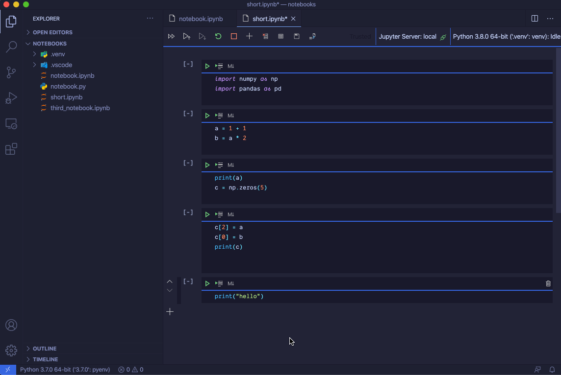 Executing the last cell inserts a new cell below · Issue #897 · microsoft/vscode-jupyter · GitHub