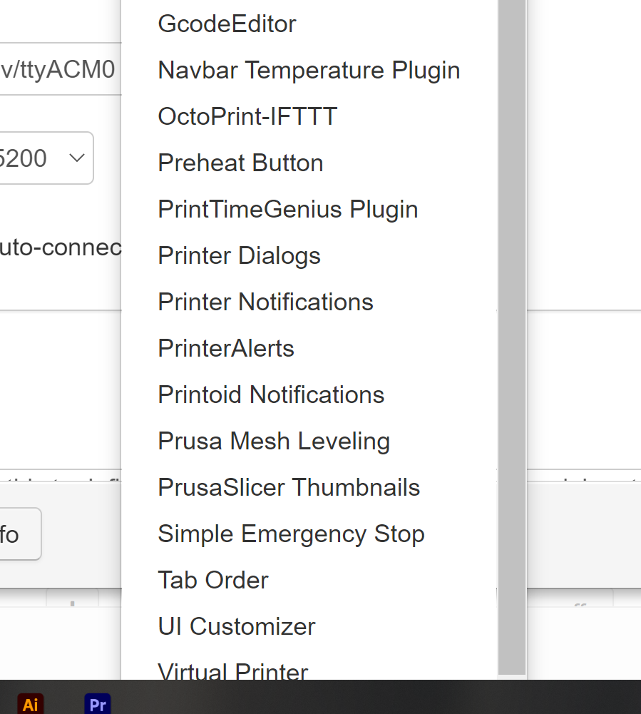 Dropdown Menu Disappears Off Screen · Issue #16 · LazeMSS/OctoPrint-UICustomizer · GitHub