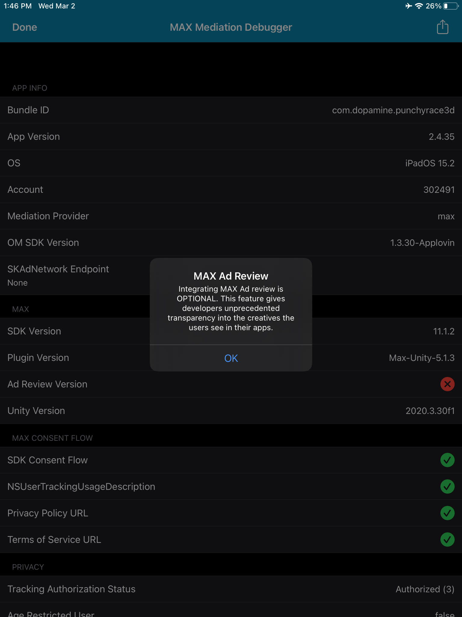 Max Ad Review doesn't enable on iOS · Issue #144 · AppLovin/AppLovin-MAX-Unity-Plugin · GitHub
