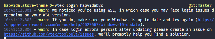 Vtex Login Not Workin On Wsl · Issue 1154 · Vtextoolbelt · Github