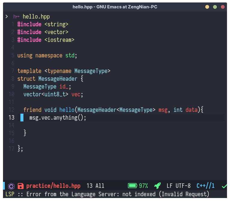 ccls failed to complete or diagnosis in a friend function of a template class. · Issue #756 ...
