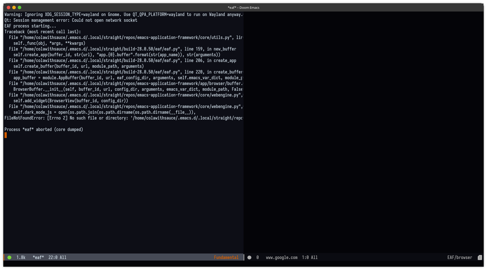 Only Get Blank Buffer After Run `eaf Open Browser` · Issue 722 · Emacs Eaf Emacs Application