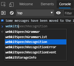 webkitSpeechRecognition does not come up in the intellisense · Issue #42311 · microsoft ...