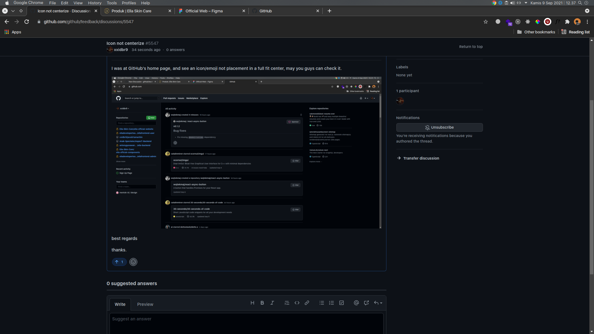 Icon not centerize · community · Discussion #5547 · GitHub