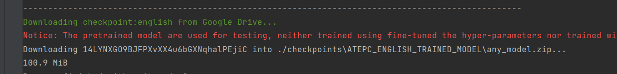 run with train_based_on_checkpoint.py ,download file error · Issue #71 · yangheng95/PyABSA · GitHub