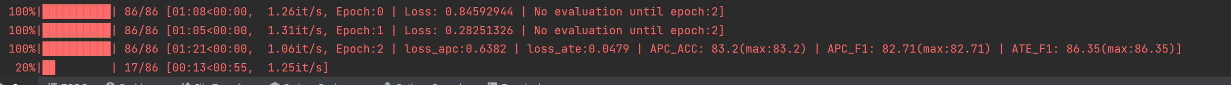 对于atepc关于使用自己的数据集APC指标较低的问题？ · Issue #124 · yangheng95/PyABSA · GitHub