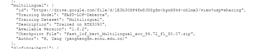 关于加载本地的模型 checkpoint · Issue #128 · yangheng95/PyABSA · GitHub
