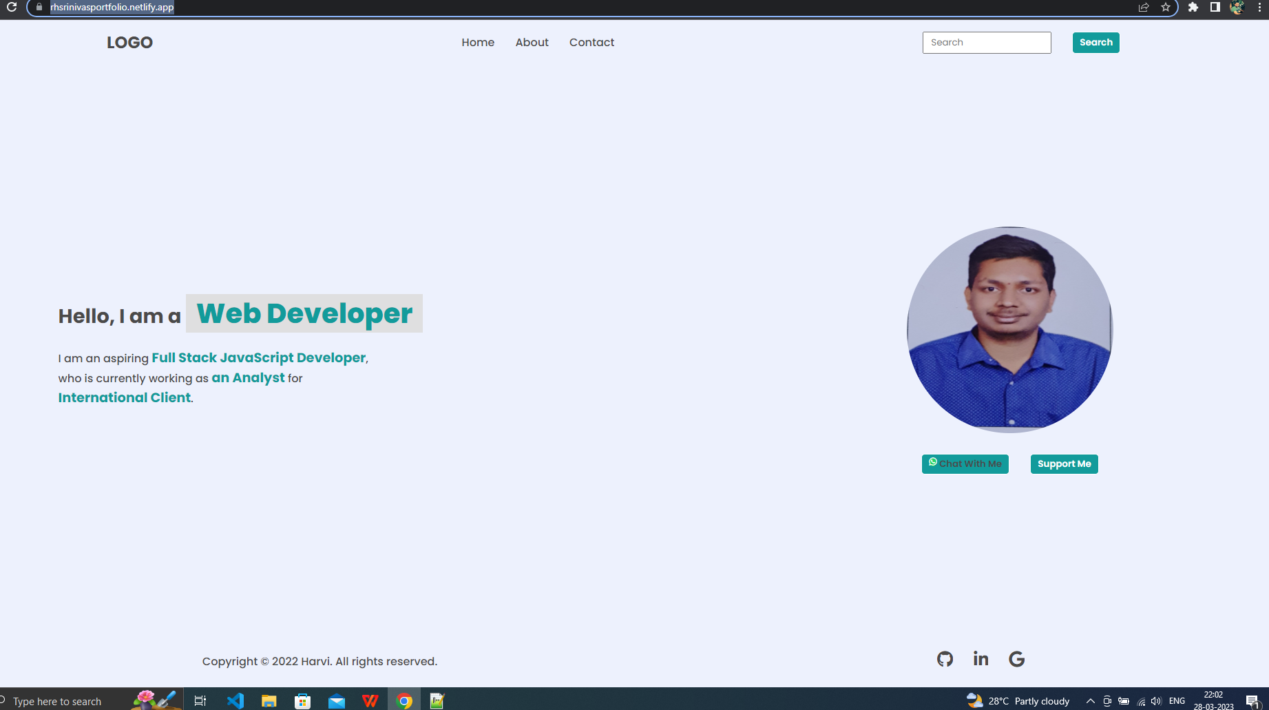 GitHub - RHSrinivas/Sample-Portfolio-website